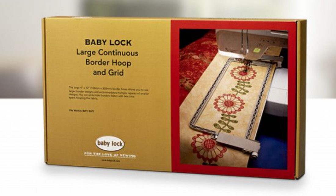 Baby Lock Large Continuous Embroidery Hoop and Grid (4" X 12") – Sew It Online